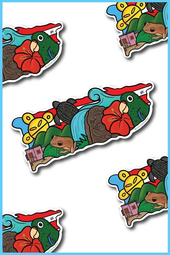 Sticker Mi Borinquen Bella - Coloreando a mi Puerto Rico